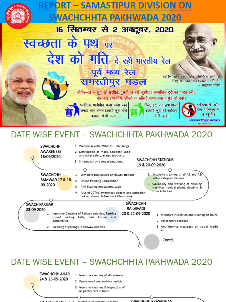 Swachhta Pakhwada 2020 Report: SPJ Division | PDF | Toilet | Hygiene