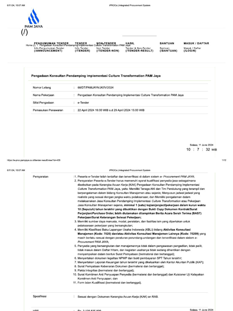 iPROCs - Integrated Procurement System | PDF