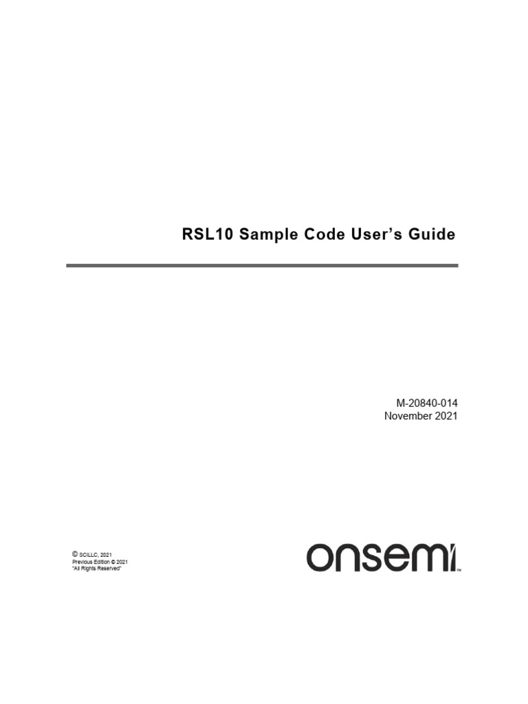 RSL10 Sample Code Users Guide | PDF | Bluetooth | Computer File