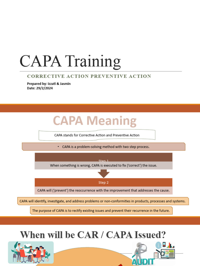 CAPA Training Overview and Guidelines | PDF | Production And ...