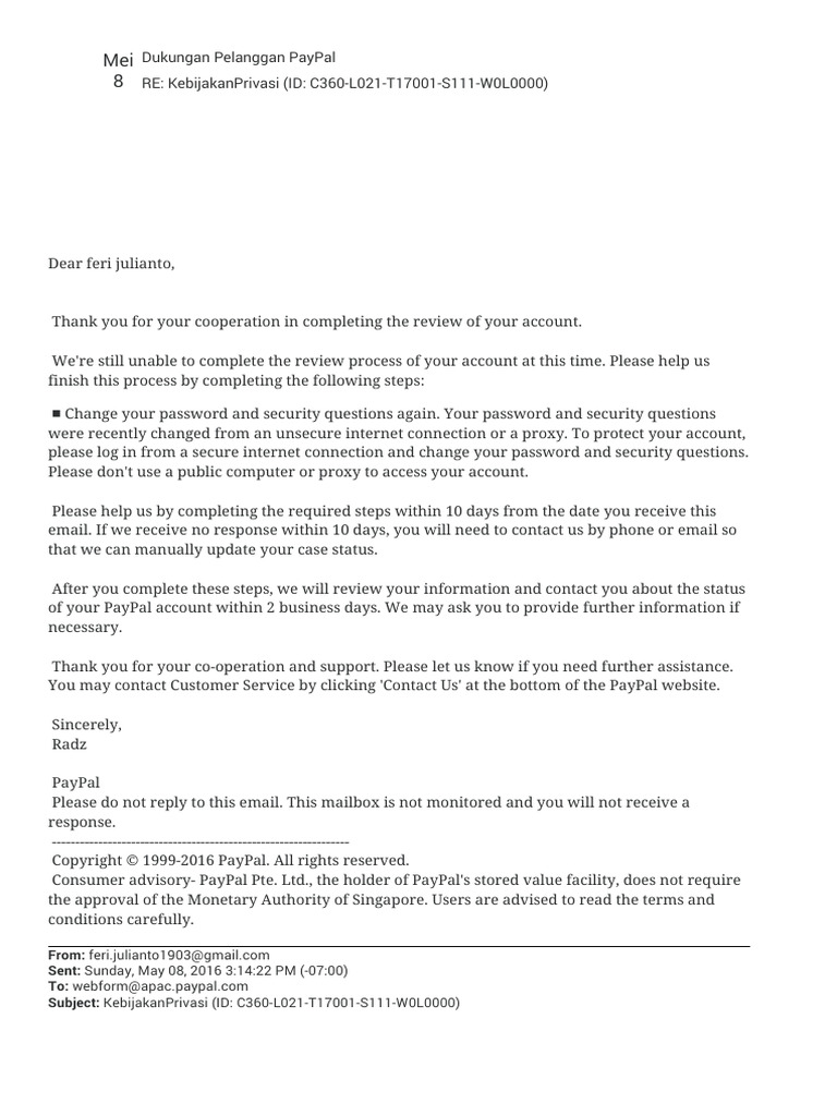 Halaman Muka Pusat Keamanan | PDF | Pay Pal | Password