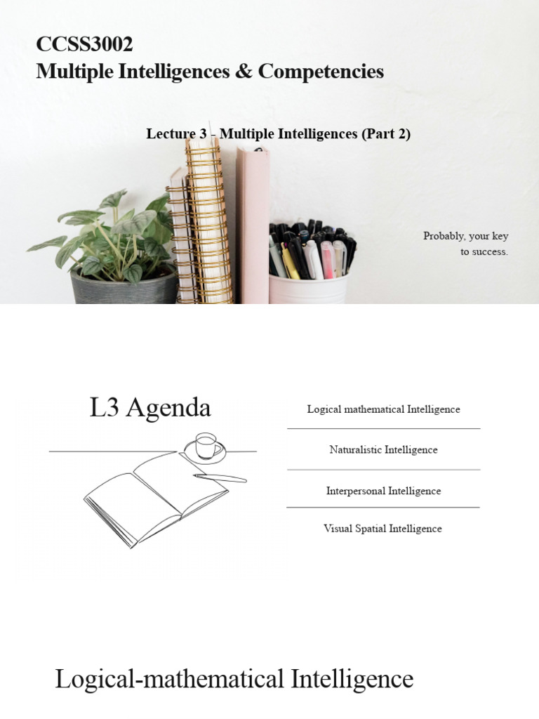 Lecture 3 - Multiple Intelligences (Part 2) | PDF | Intelligence | Cognitive Science