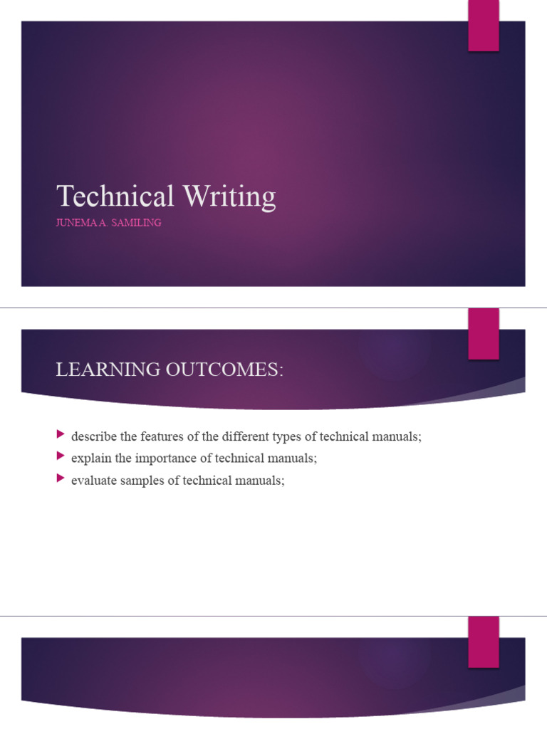 Module 3-Technical Manuals - PPT | PDF