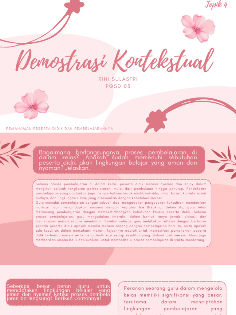 Demostrasi Kontekstual PPDP Topik 4 | PDF | Karier & Perkembangan