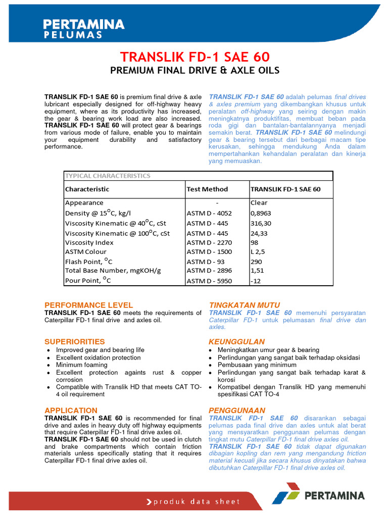 Translik FD-1 Sae 60 | PDF