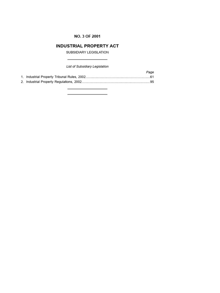 Industrial Property Regulations and Rules | PDF | Affidavit | Patent