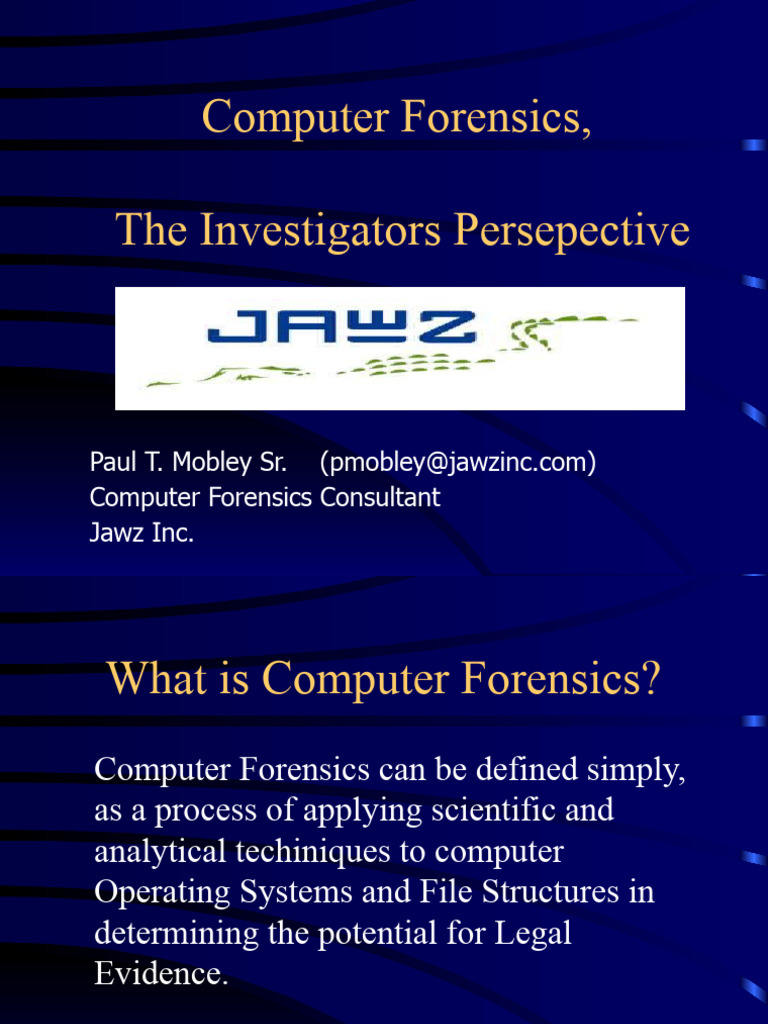 Computer Forensic Investigation | PDF | Computer Forensics | Computer File