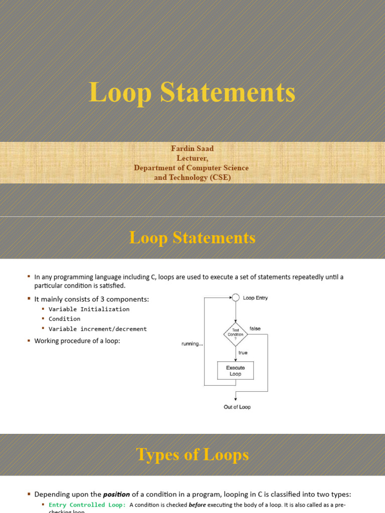 5. Loop Statements | Download Free PDF | Control Flow | Software Development