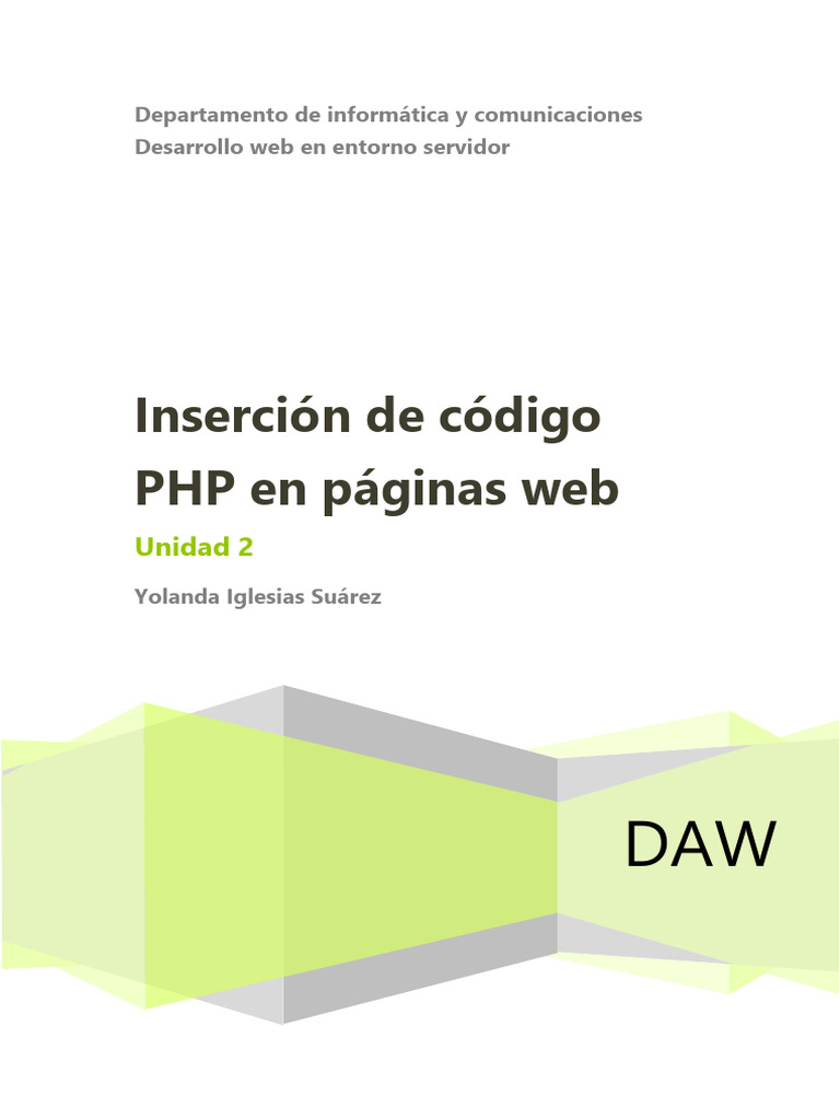 Unidad2PHP N | PDF | Php | Servidor web