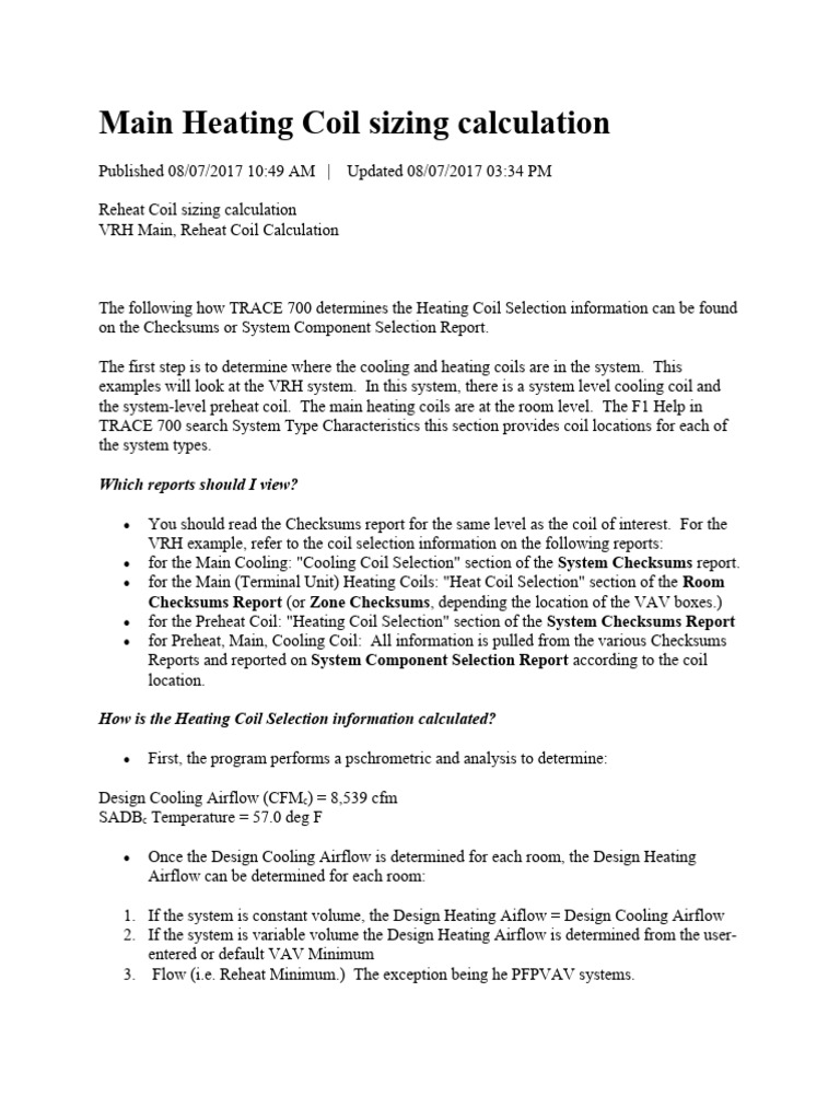 Coil sizing | Download Free PDF | Physical Quantities | Building Automation