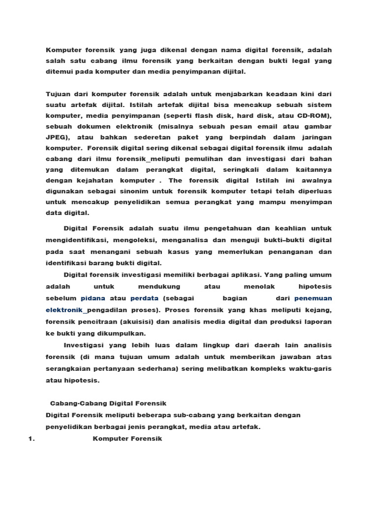Komputer Forensik | PDF
