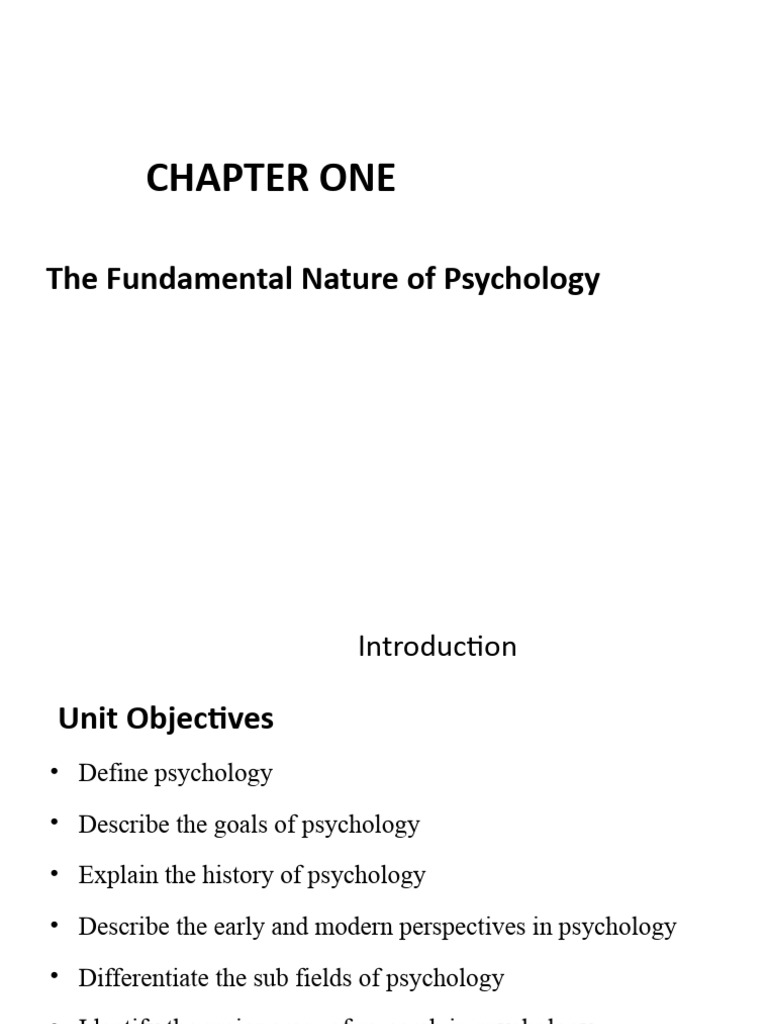 Chapter One and Two | PDF | Senses | Perception