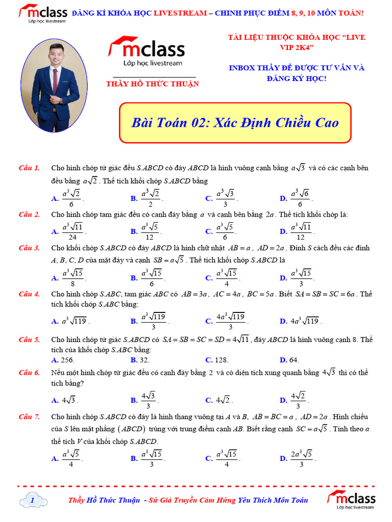 Hkg - b2 - Bt-xác Định Chiều Cao | PDF