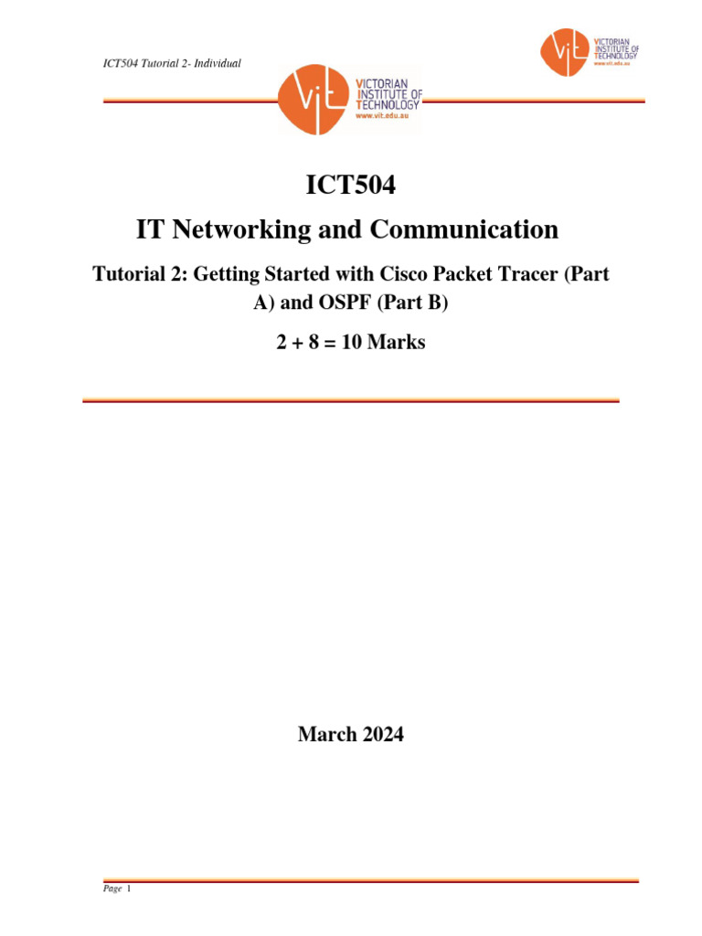 Tutorial 2 - Cisco Packet Tracer | PDF | Computer Science | Telecommunications