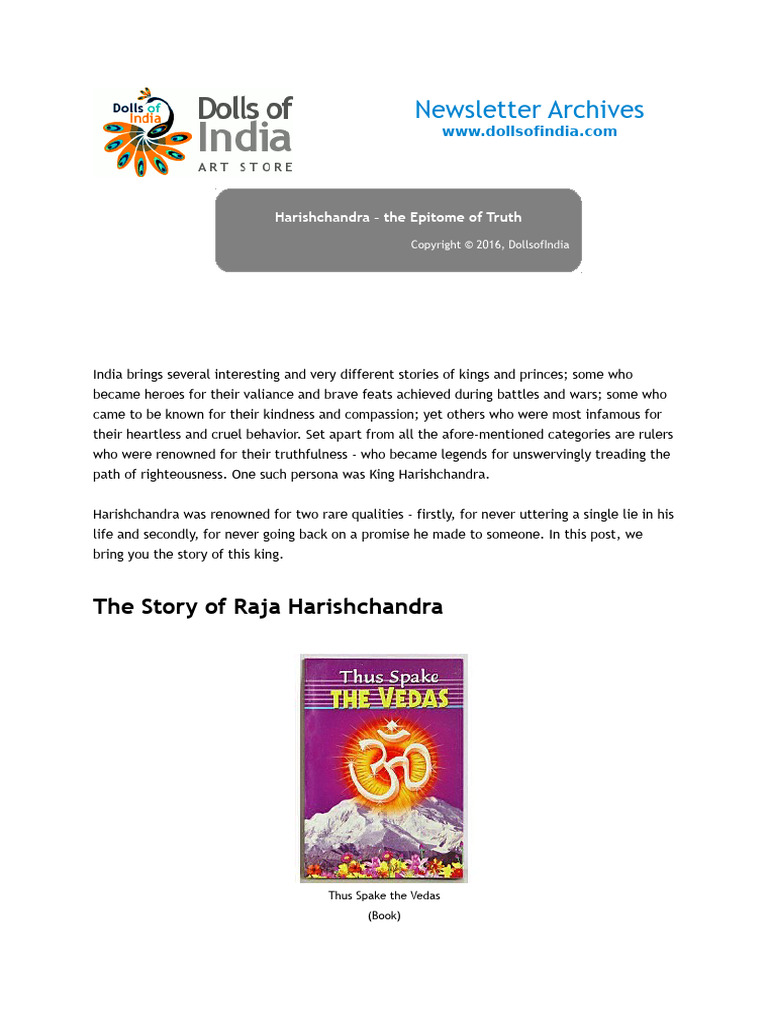 Harishchandra | PDF | Hindu Mythology
