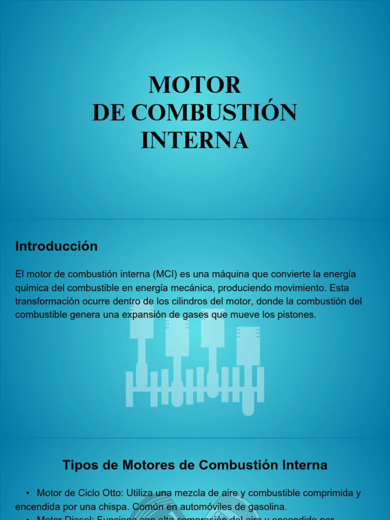 Motor de Combustion Interna | PDF | Motor de combustión interna | Motores