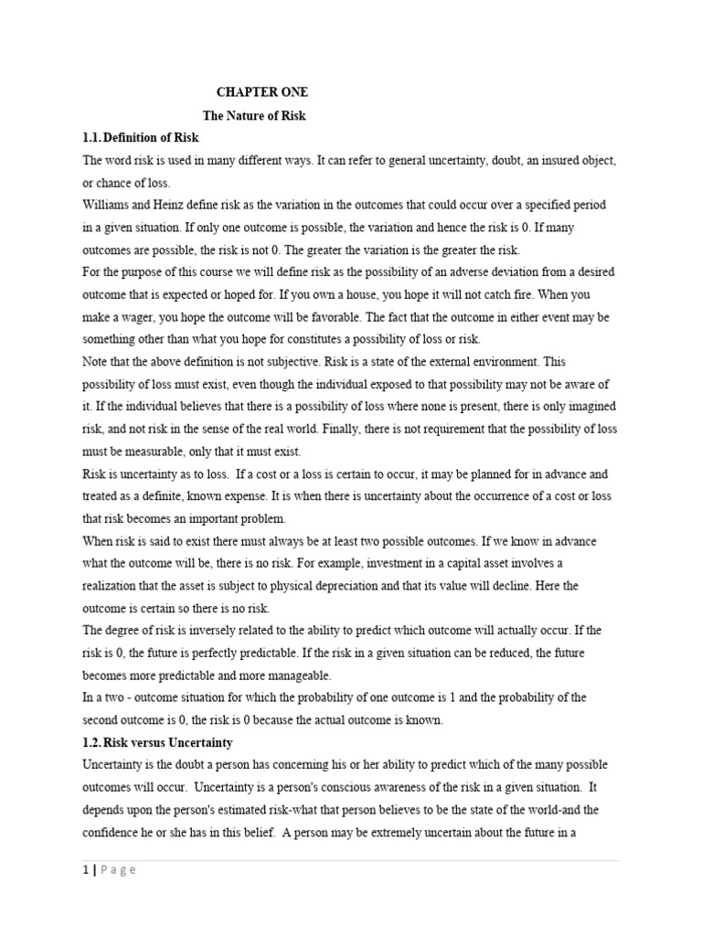Risk ch1 | PDF | Risk | Attitude (Psychology)