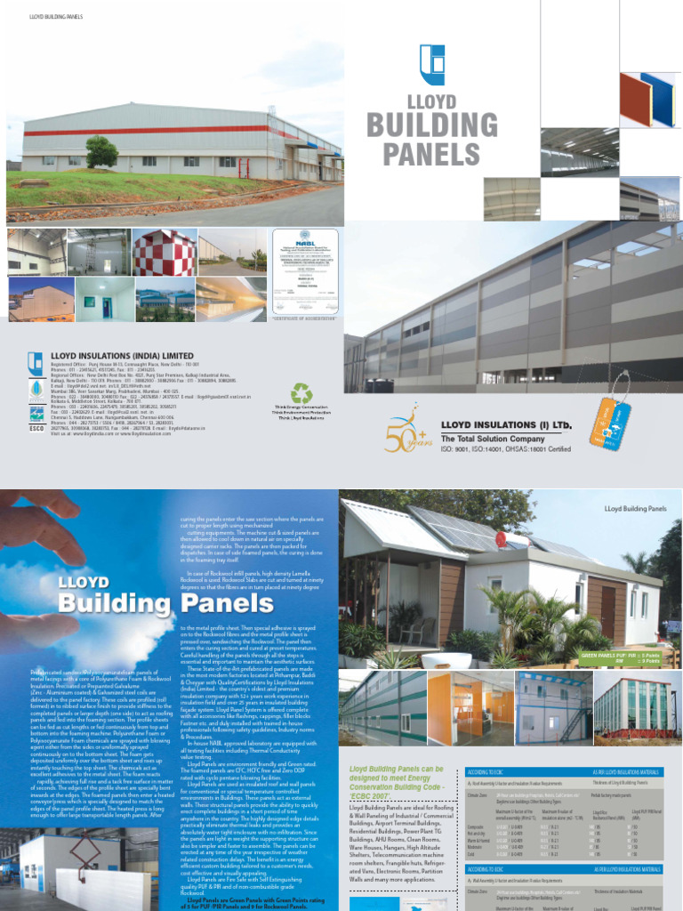 Lloyd Building Panels | PDF | Building Insulation | Sheet Metal