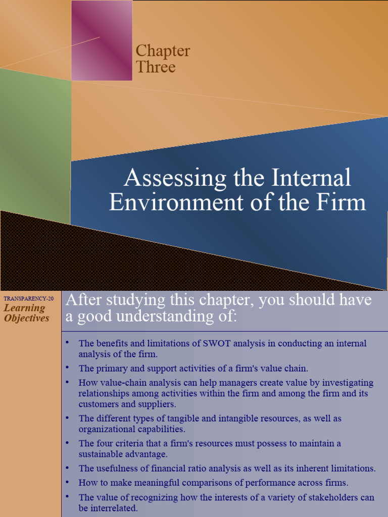Chapter 3 - Assessing The Internal Environment of The Firm | PDF ...