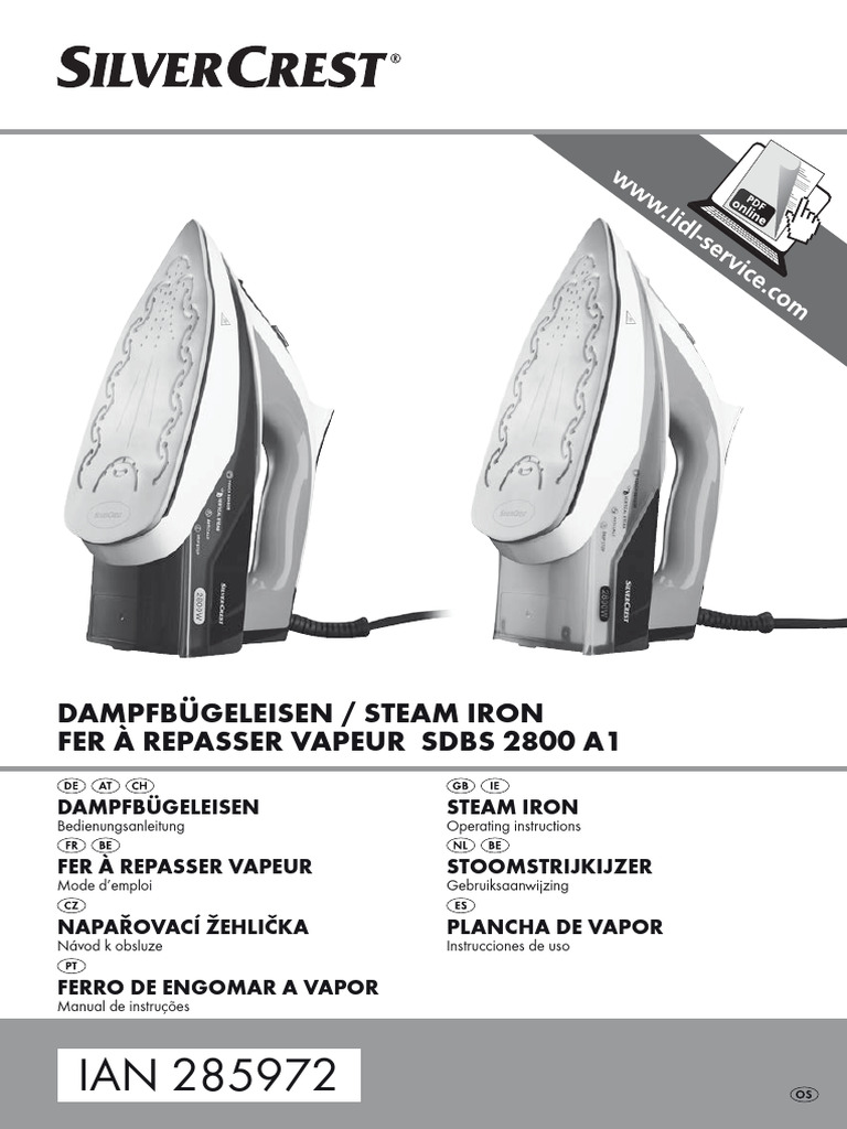 SilverCrest SDBS 2800 A1 Iron English Manual | PDF | Ac Power Plugs And ...