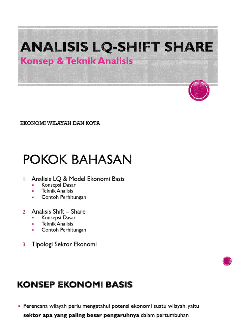 Analisis Lq-Shift Share | PDF