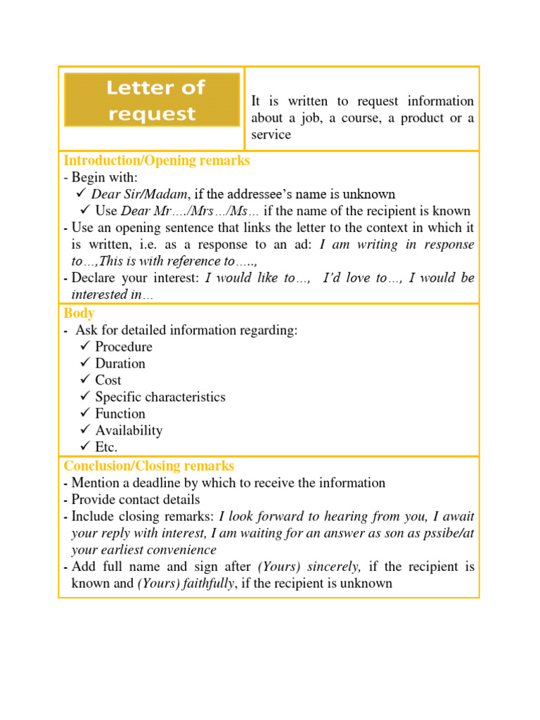 Letter of Request | PDF