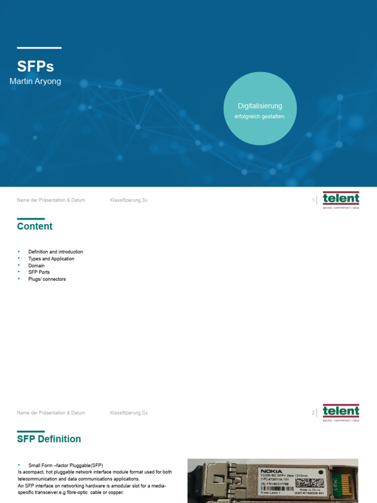 SFPs | PDF | Optics | Electrical Engineering