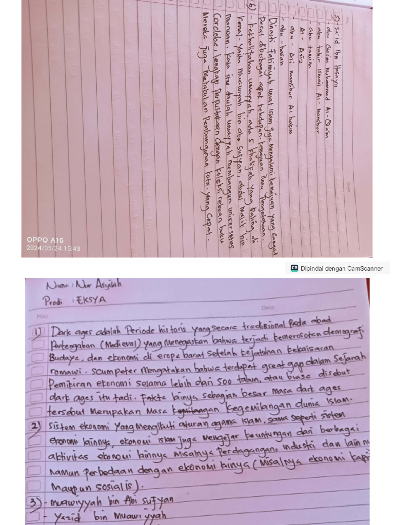 Nur Asyila Prodi EKSYA - UTS Sejarah Pemikiran Ekonomi | PDF