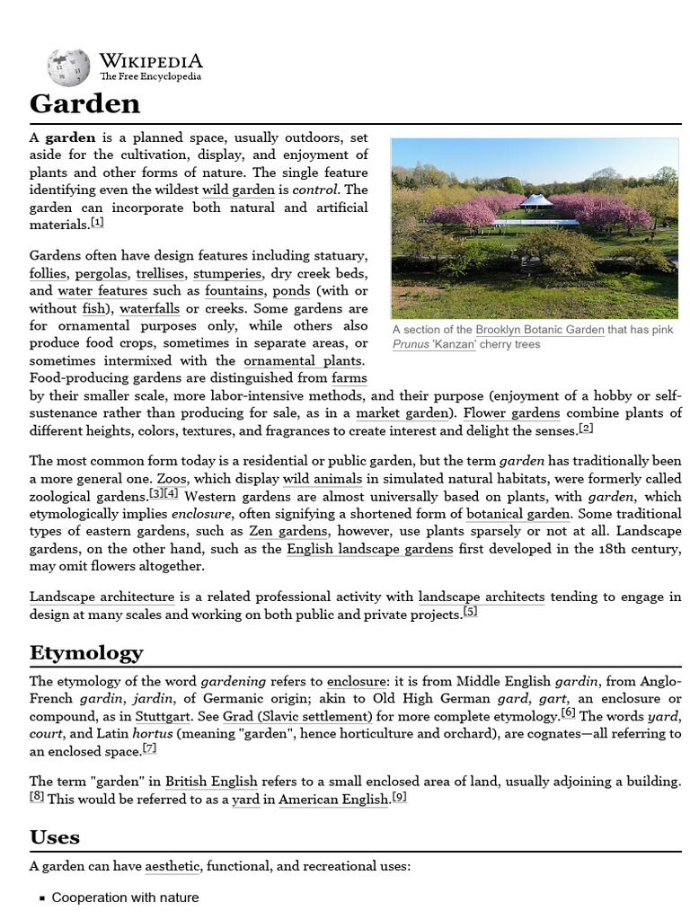 GARDEN | PDF | Gardens | Landscape