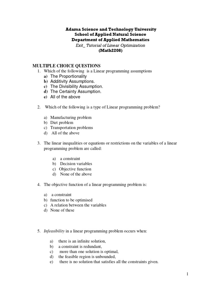 Optimization | PDF | Linear Programming | Mathematical Optimization