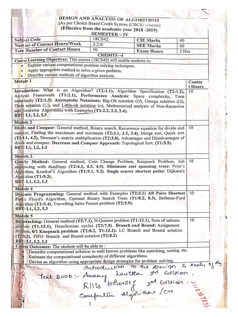 DAA Notes Module 1. | PDF