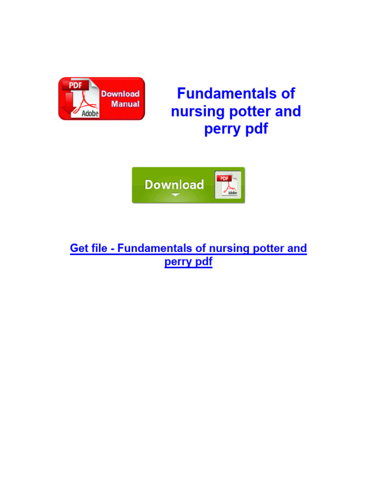 Fundamentals of Nursing Potter and Perry PDF (PDFDrive) | PDF ...