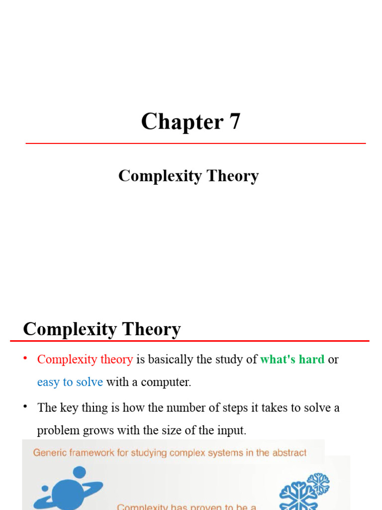 Chapter 7 Complexity Pdf Time Complexity Computational Complexity Theory