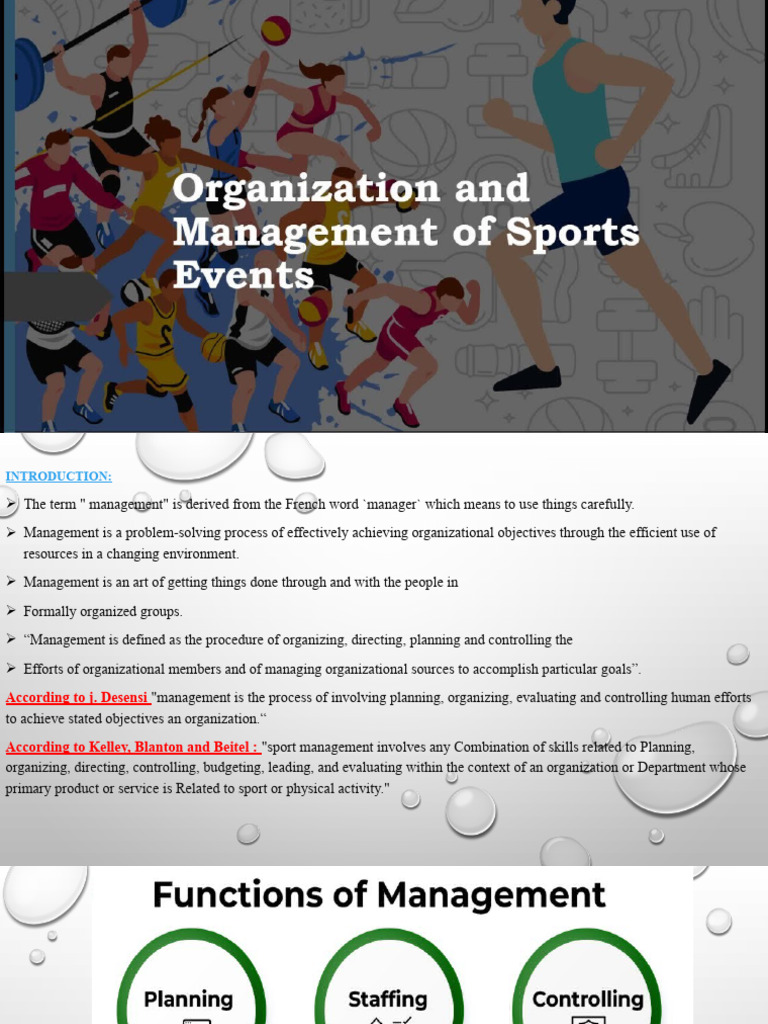 Essentials of Sports Management Processes | PDF | Tournament