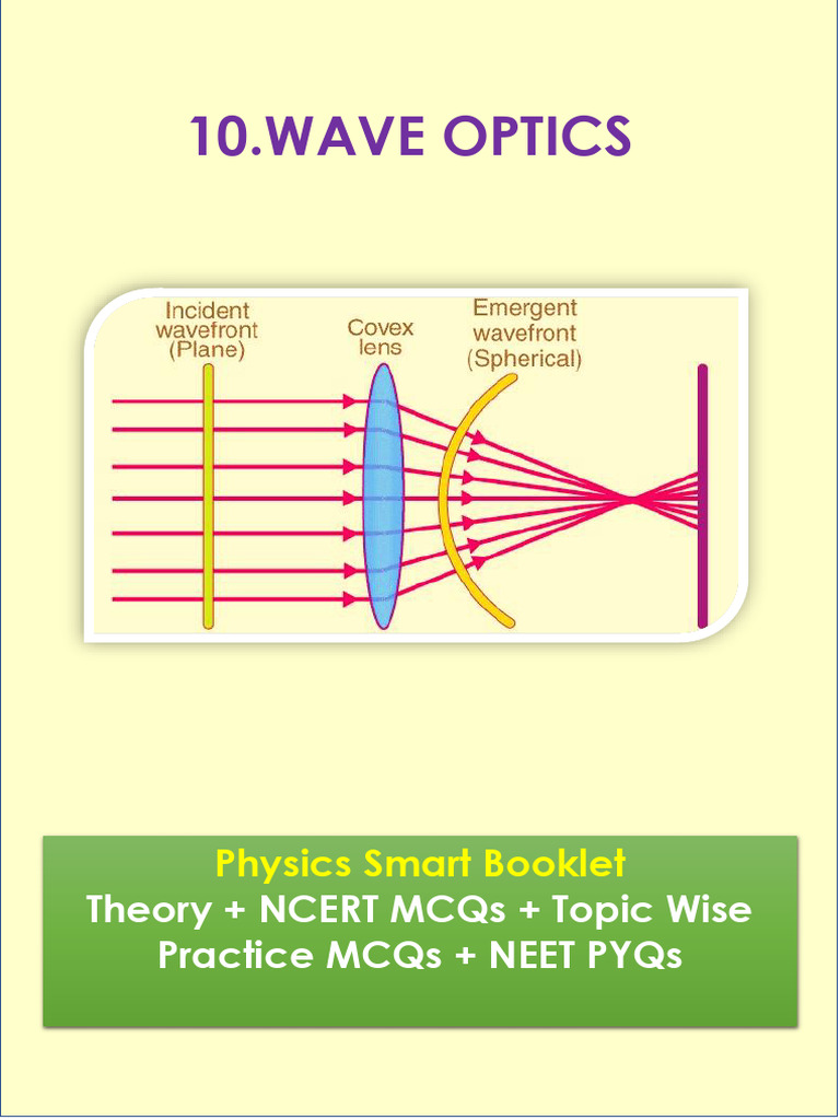 10.Wave Optics-f | PDF | Diffraction | Waves