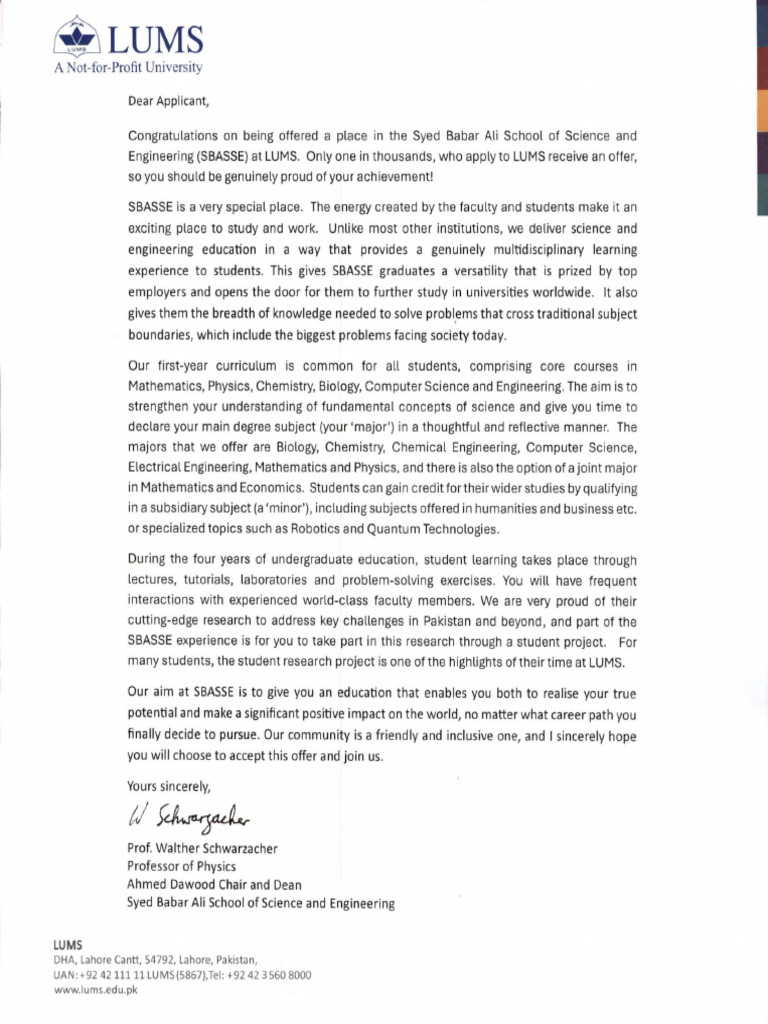 SBASSE Dean Letter 2024 | PDF