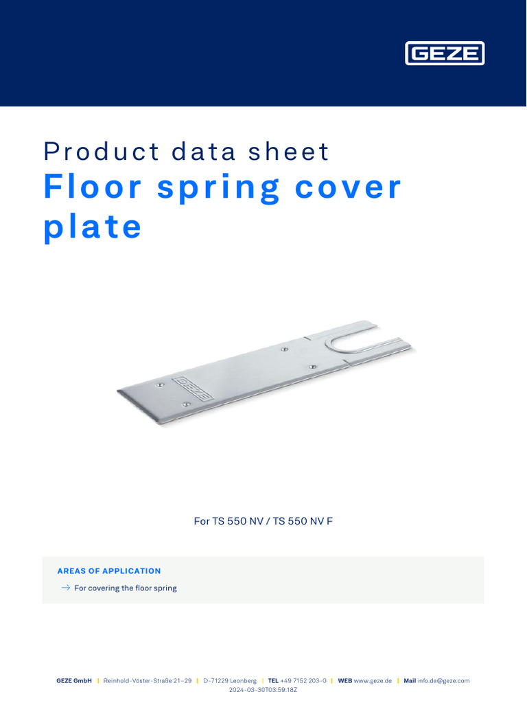 GEZE - Product Data Sheet - EN | PDF