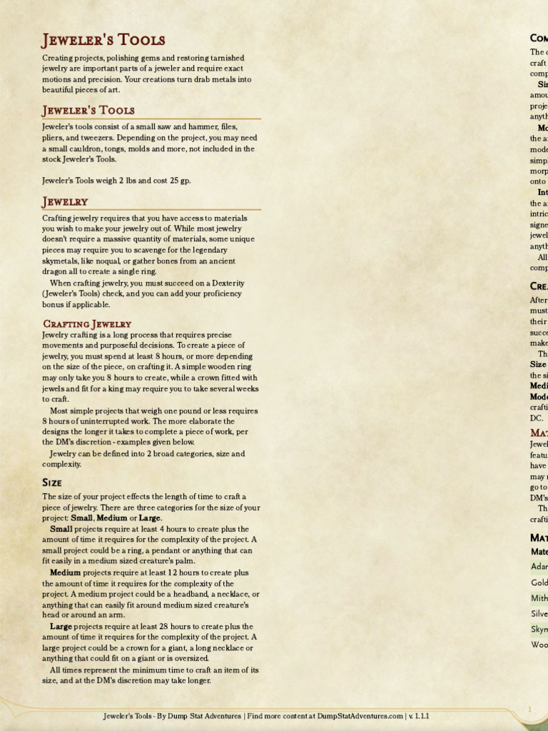 Jeweler's Tools - GM Binder | PDF | Jewellery | Gemstone