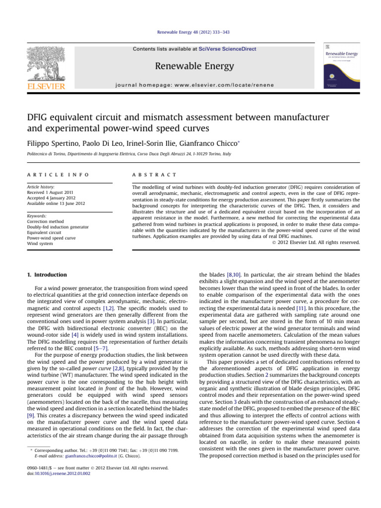 DFIG Equivalent Circuit and Mismatch Ass | PDF | Electrical Engineering ...