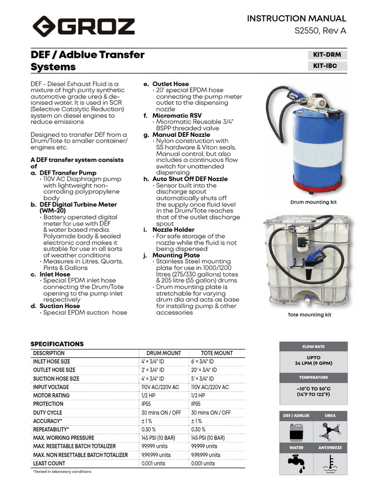 DEF Kits | PDF | Pump