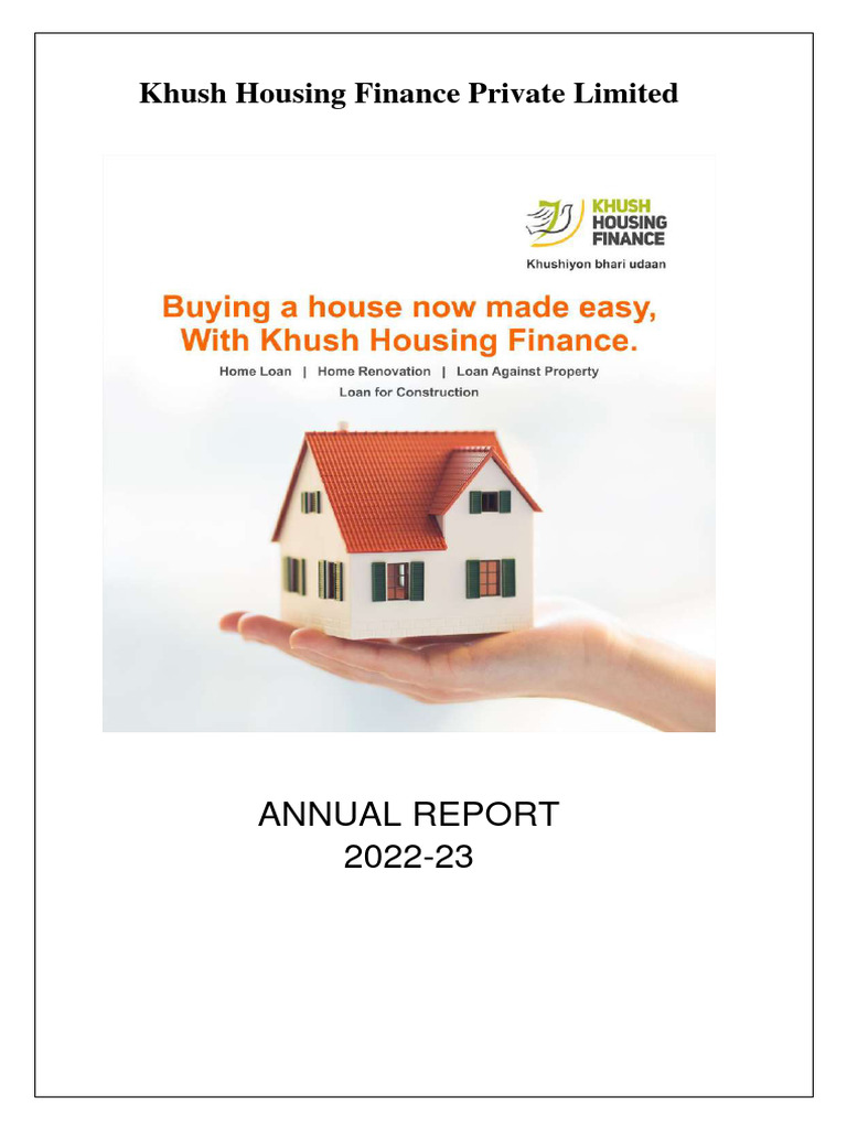 Khush HFL - Annual Report March 23 | PDF | Reserve Bank Of India | Business