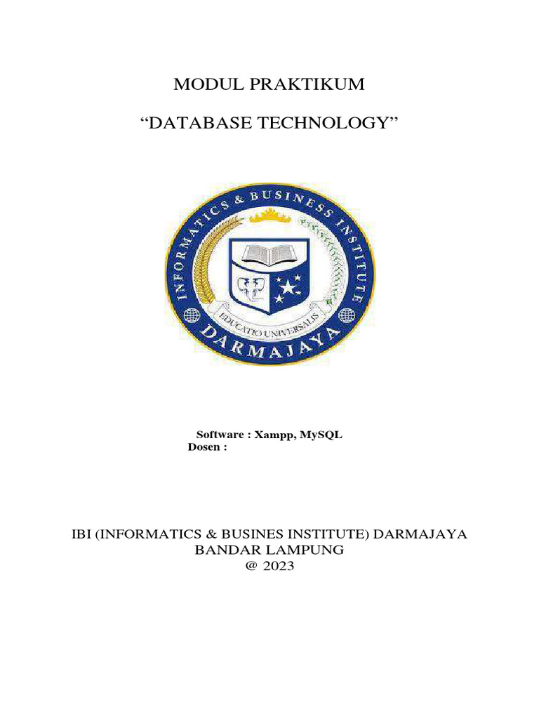 Modul Praktikum Database Technology 2019 - Opt - Opt - Opt - Opt - Compressed | PDF