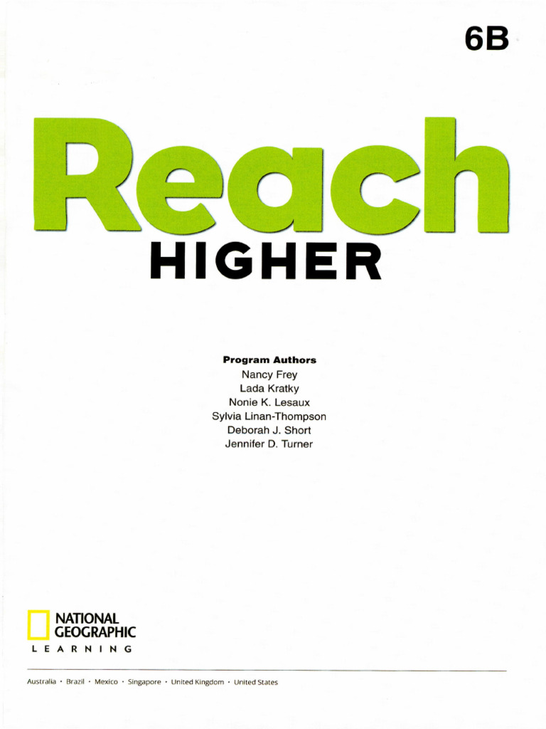 Reach Higher 6B Student Book | PDF