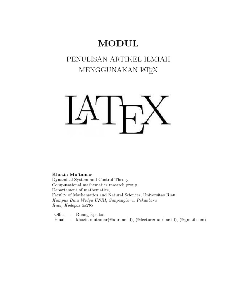 Modul Penulisan Dokumen Menggunakan LaTeX | PDF