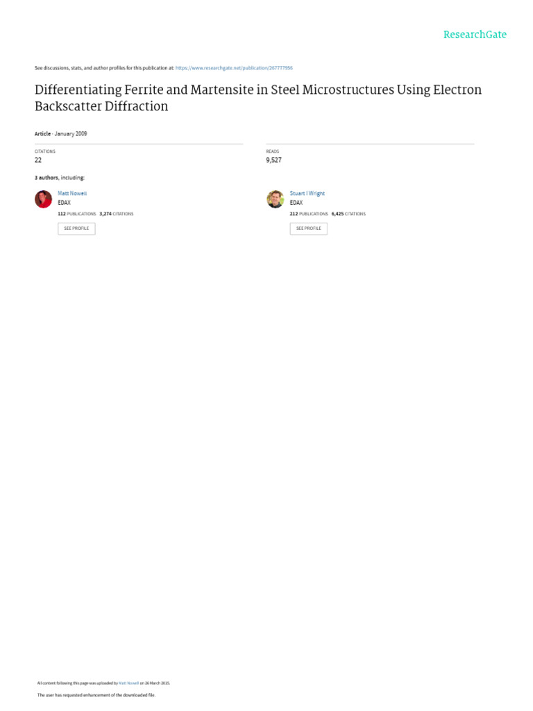 Differentiating Ferrite and Martensite in Steel Microstructures Using ...