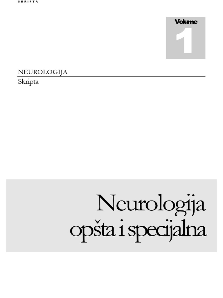 Neurologija Skripta | PDF
