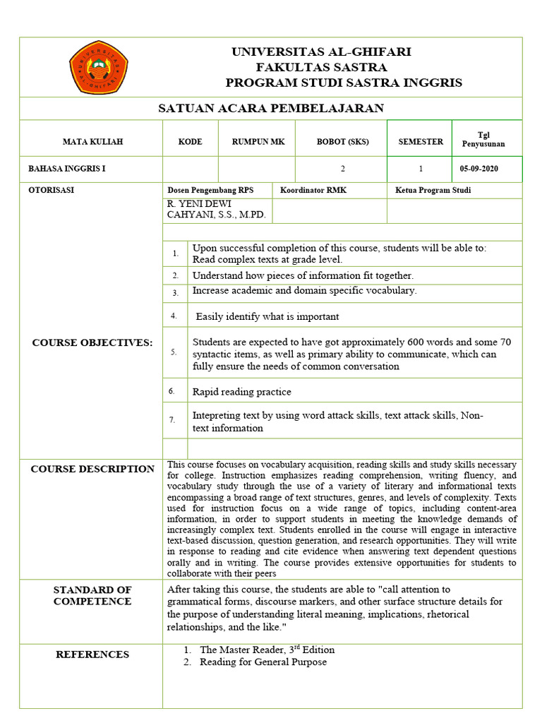 SAP BHS Inggris Reading | PDF | Speed Reading | Reading Comprehension