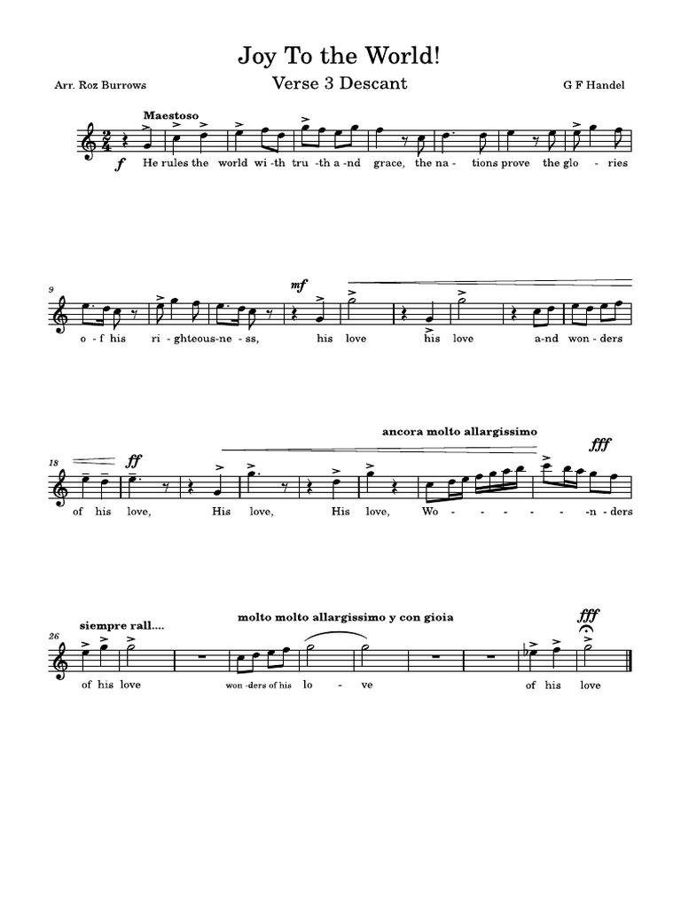 JTTW Verse 3 Descant Arr RB | PDF