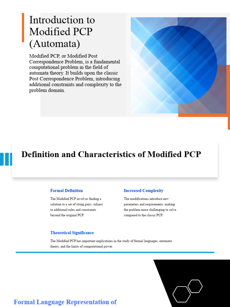 Introduction To Modified Pcp Automata Pdf Computational Complexity Theory Algorithms