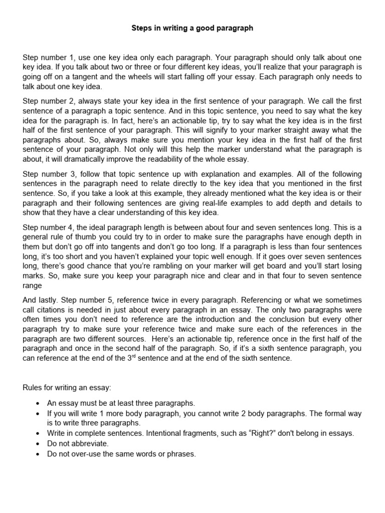 5-steps-for-paragraph (1) | PDF | Paragraph | Essays